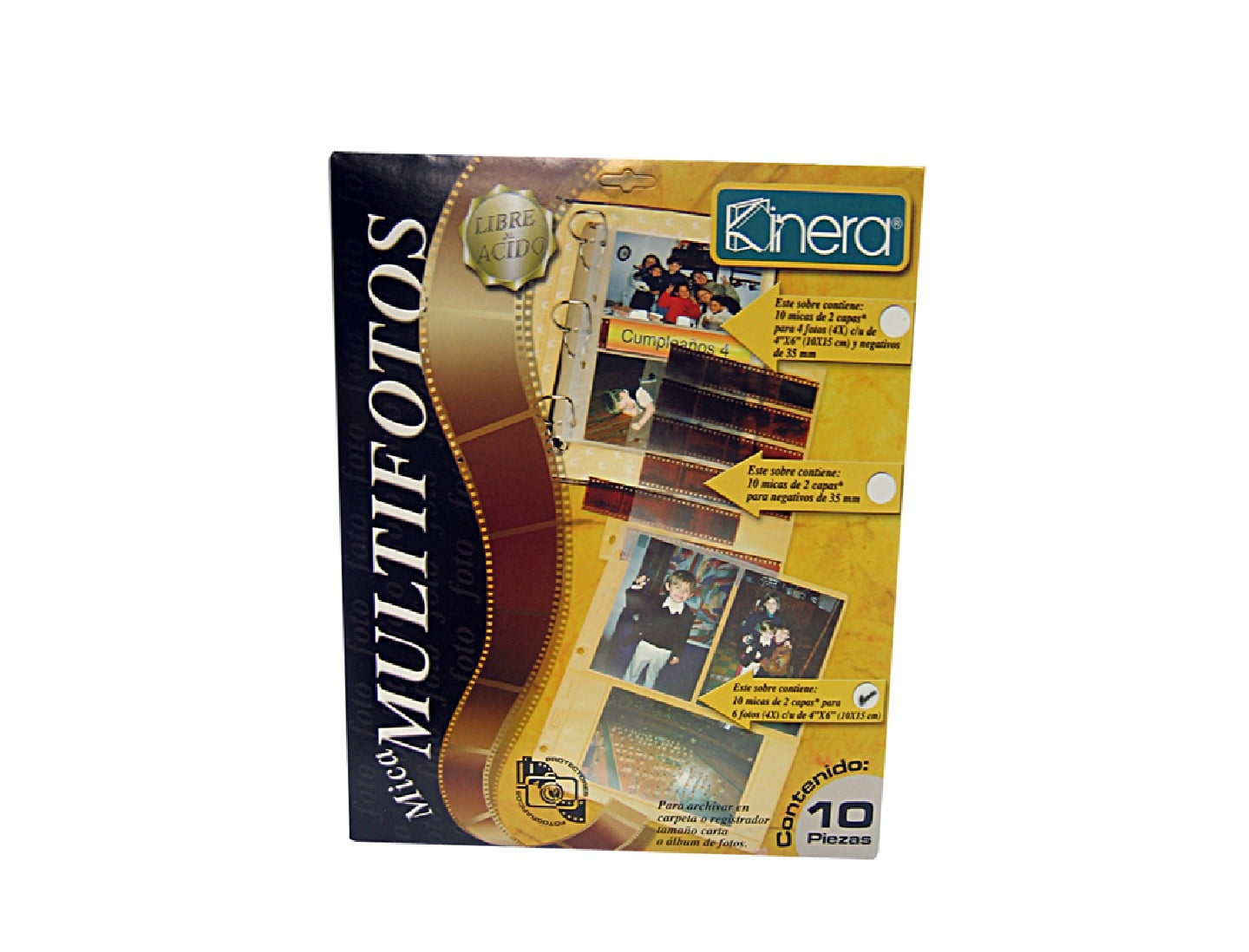 Mica Protectora Multifotos Kinera 10 micas con 2 capas para 6 fotos (4x ...