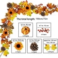Artificial Fall Maple Garland, with Sunflower Pumpkins Pinecones ...