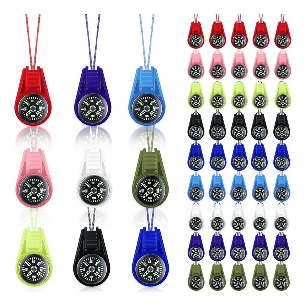 Brújula para Niños Brújula de SEnderismo, 9 Colores, Brújula para Niños ...