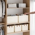 Extra Large 45L Fabric Closet Organizers with Handles and Metal Frame ...