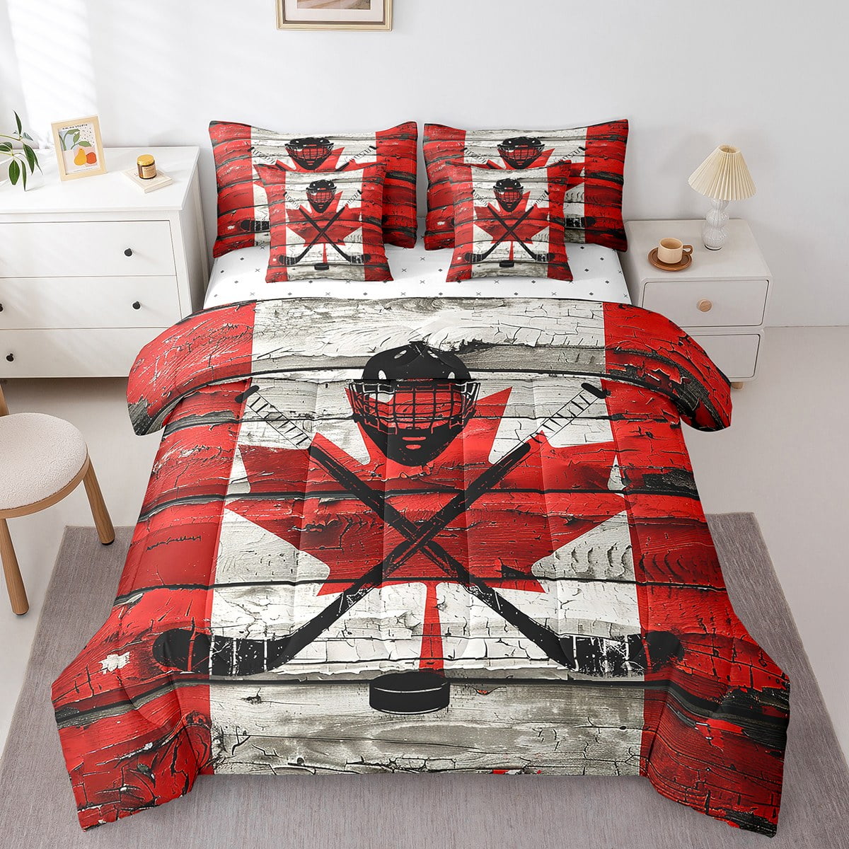 Click here for Erosebridal Ice Hockey Bed In A Bag Queen Size  Re... prices