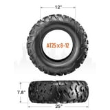 HALBERD ATV Tires 25x8-12 Heavy Duty 6PR 25x8x12 UTV All Terrain Off ...
