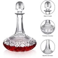 50oz Wine Decanter Crystal Bottle for Wine with Stopper - Top Red Wine ...