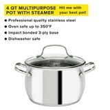Tasty Stainless Steel Multi-Pot with Glass Lid, 4 Quarts - Walmart.com