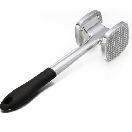 Large Meat Tenderizer Mallet Tool Sturdy Stainless Steel Steak Pounder ...