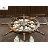 Wooden Ship Wheel Table - Nautical Decor- Ship Wheel- Decorative Coffee ...