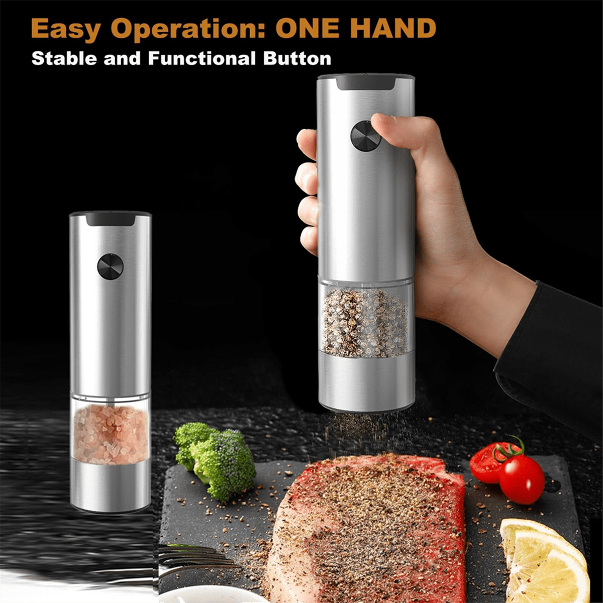 Click here for Unbranded Salt And Pepper Mills Electric Set Of 2... prices