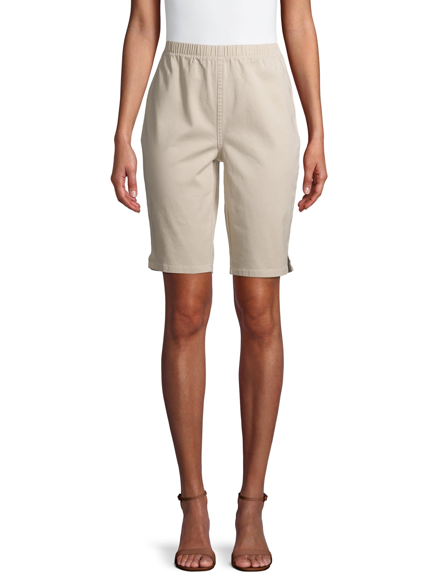 Real Size Women's 11" Pull On Stretch Shorts - Walmart.com