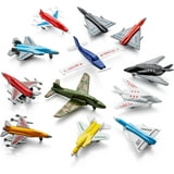 Bedwina Diecast Airplanes Toys Playset 12-Piece Military Style Airplane ...