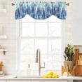 Blue Navy Nostalgia Pencil Touches Tie Up Valance Curtains Gradient ...