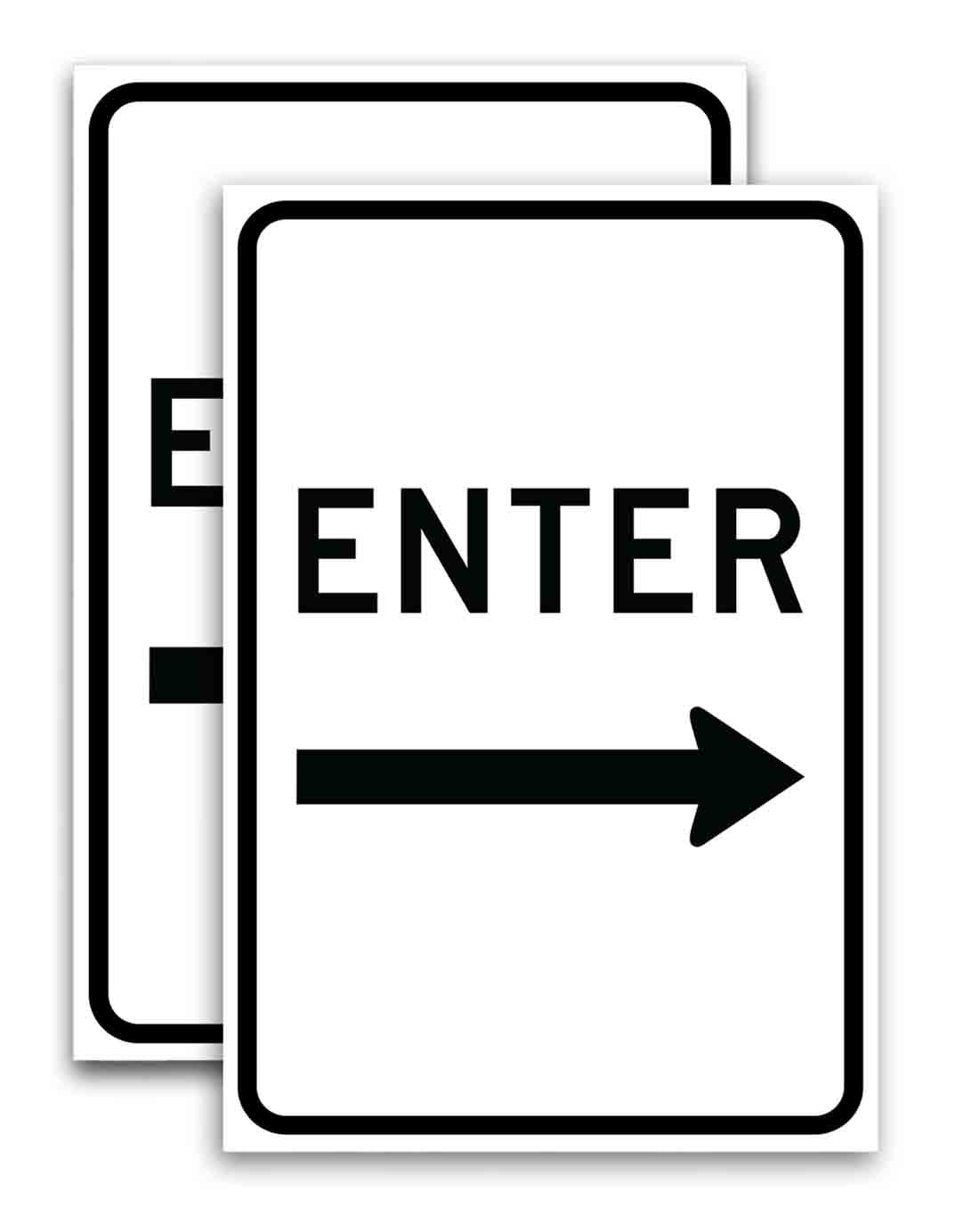 Enter Right Arrow (24" X 36") Vinyl Decal Only (Pack of 2) |Sign ...