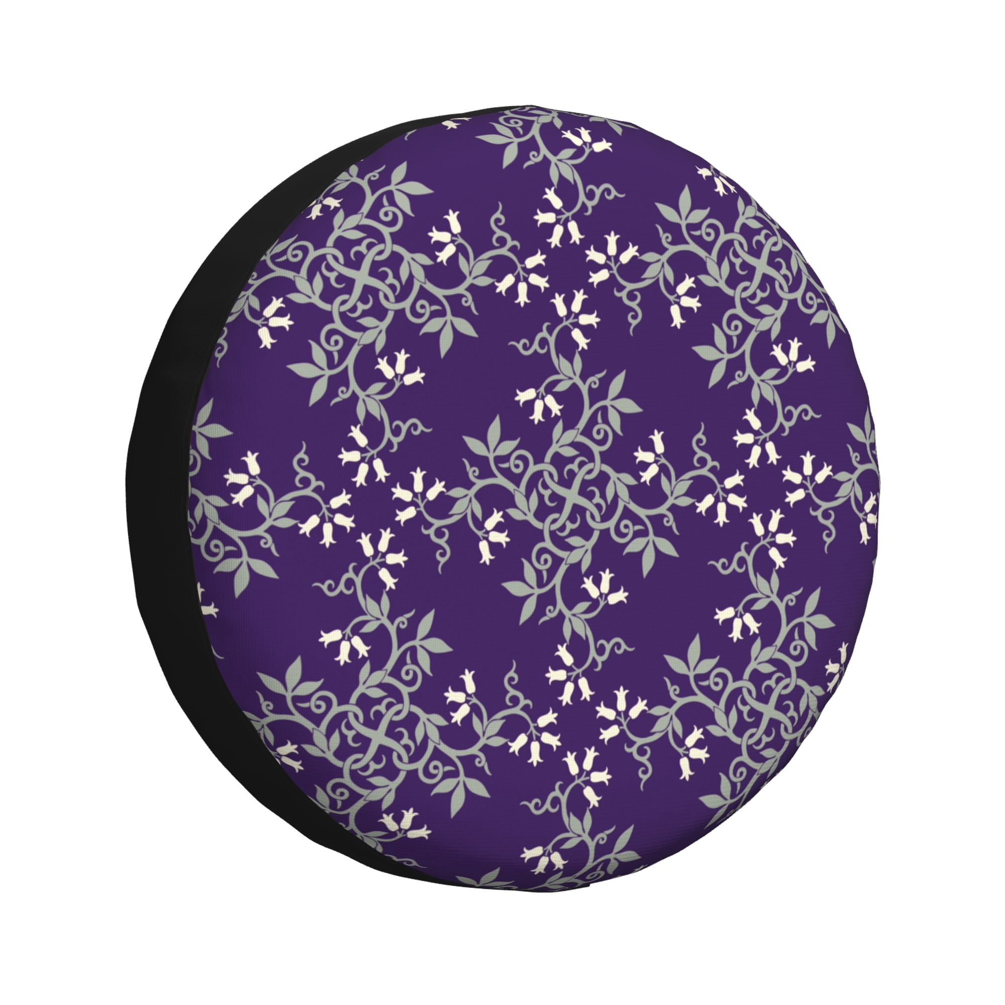 XMXY Damask Style Blue Flower Spare Tire Cover，Universal Waterproof ...