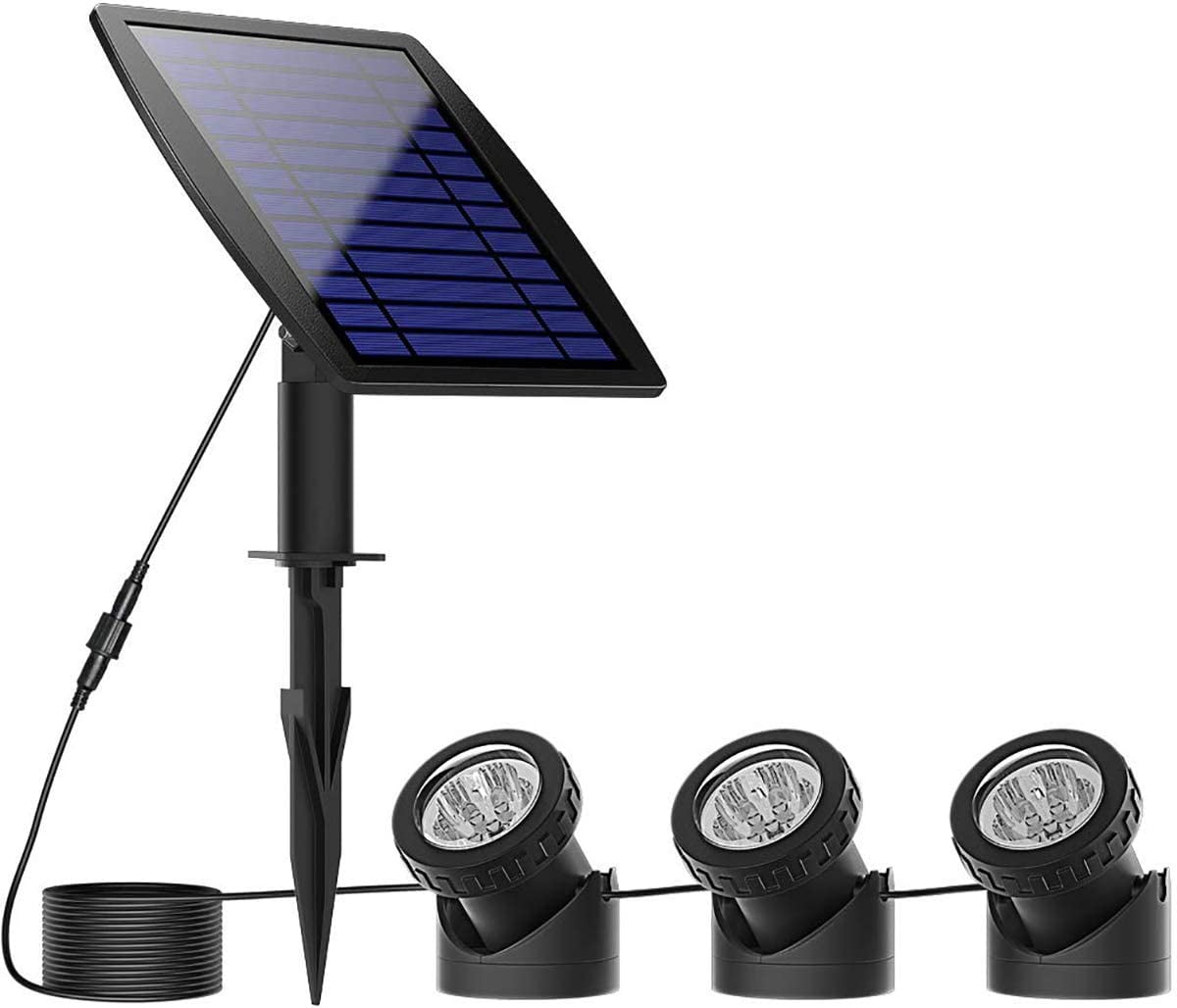 LINLIN Solar Pond Lights, Waterproof Outdoor 18leds Solar Underwater ...