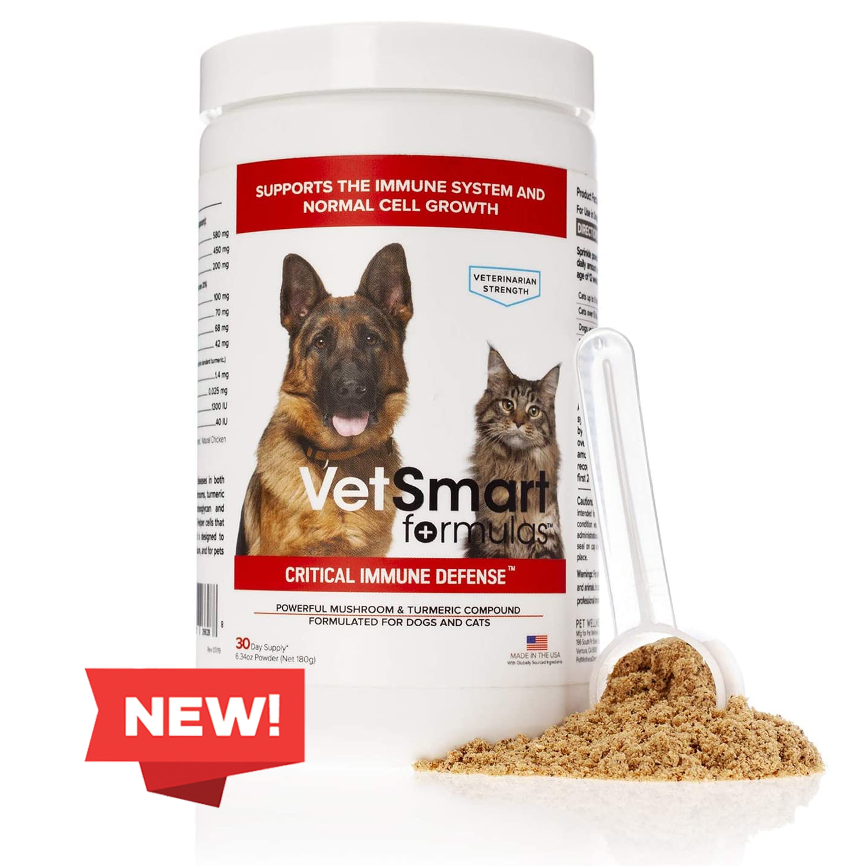 VetSmart Formulas Immune Supplement for Dogs & Cats - Mushroom Formula ...