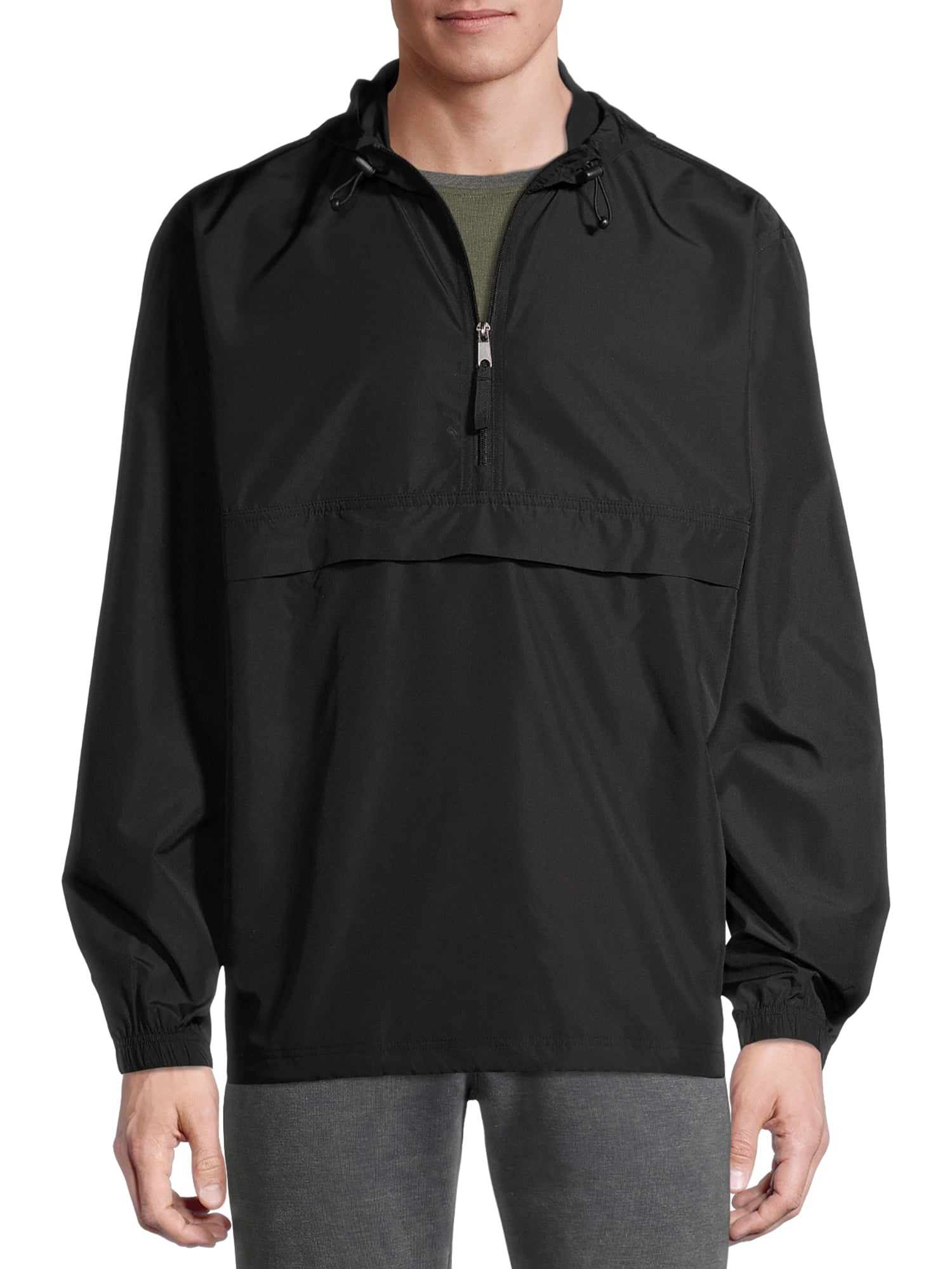 Swiss Tech Men's and Big Men's Half Zip Windbreaker, up to Size 5XL ...