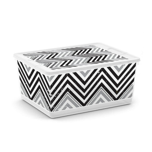 Urbin Medium Plastic Storage Container, Distress Chevron - Walmart.com