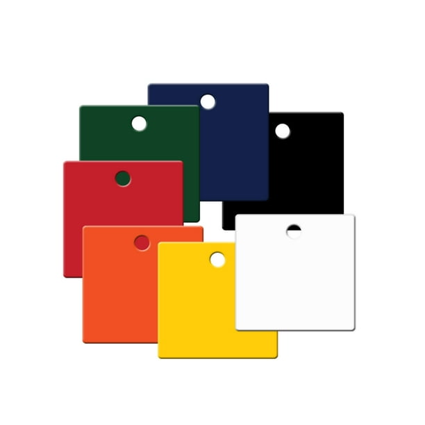 2 inch Square Plastic Tags - Engravable - Pack/25 - Walmart.com