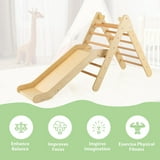 OLAKIDS Preschool Wooden Equipment Playsets, 2 in 1 Montessori Climbing ...
