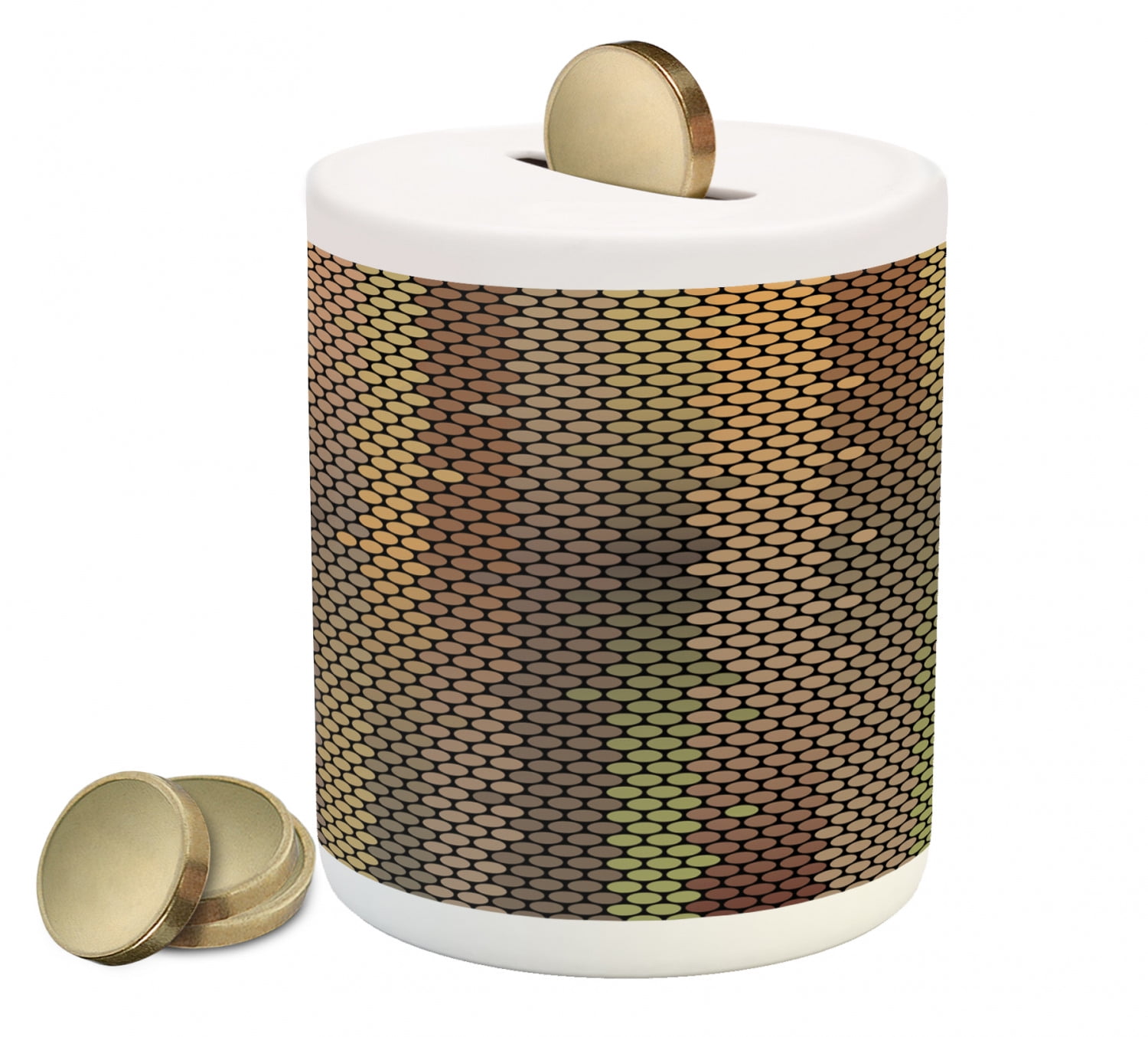 Earth Tones Piggy Bank, Party Entertainment Theme with Iconic Disco ...