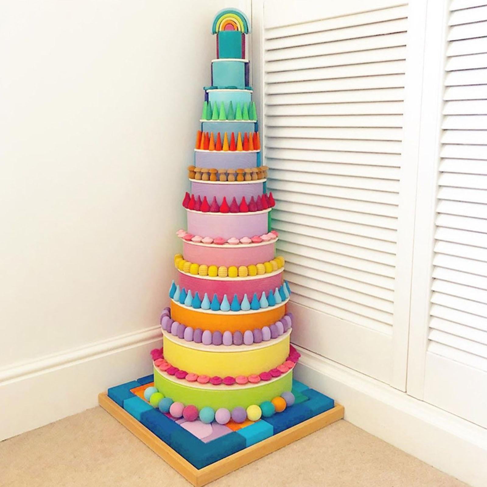 Click here for Runquan Rainbow Blocks Loose Pieces Stacking Toy W... prices