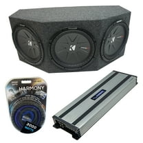 "Kicker Comp C12 Car Audio Triple 12"" Subwoofer Powered 1800 Watt Sub ...