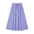 Ashirexll Long Skirts for Women Summer Solid Color Loose High Waist A ...