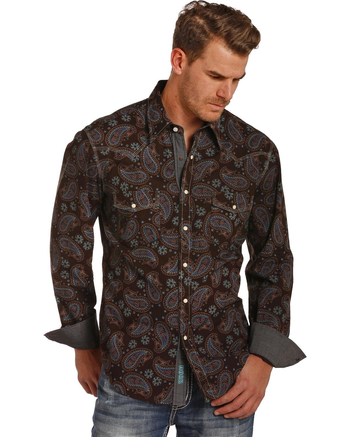 Rock Roll Cowboy Rock Roll Cowboy Men s And Enzyme Washed Paisley rock-roll-cowboy-rock-roll-cowboy-men-s-and-enzyme-washed-paisley