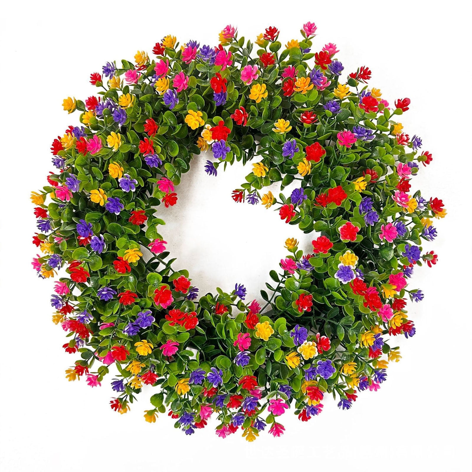 Click here for Mfg2020 Large Flower Summer Wreath Colorful Eucaly... prices