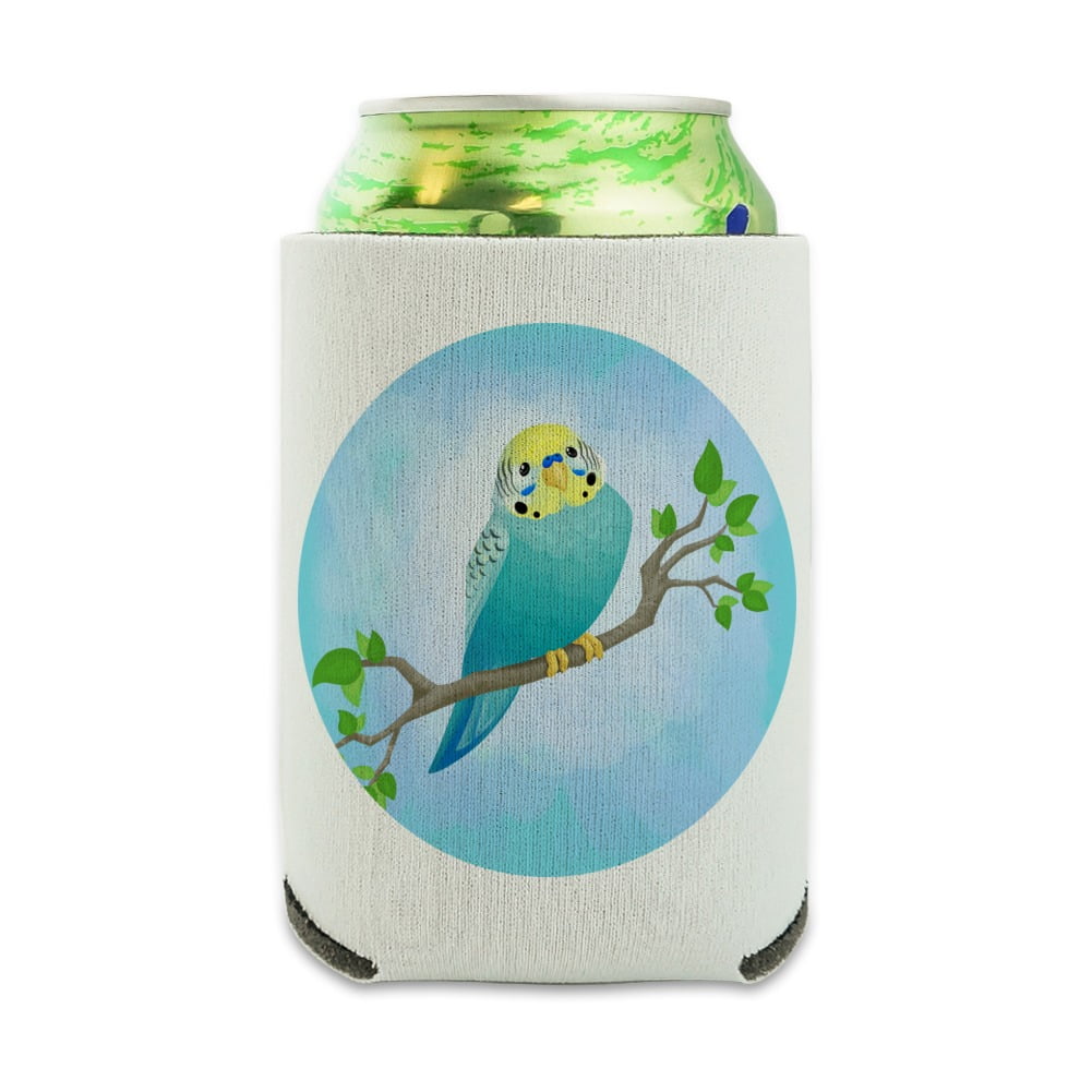 Pretty Parakeet Budgie Can Cooler - Drink Sleeve Hugger Collapsible ...