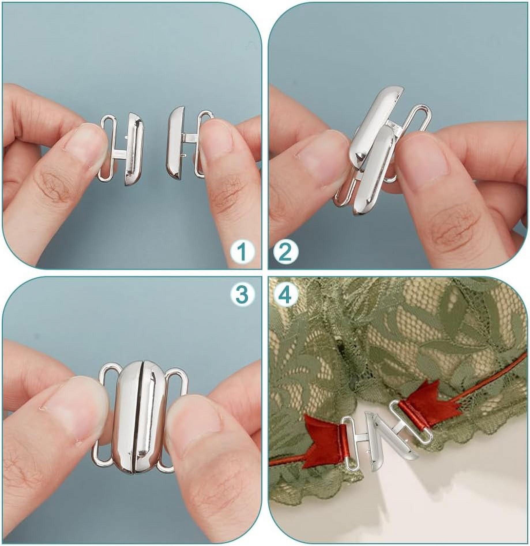 Bra Clasps 10 Sets Gold Nickel Free Bra Closures - 1/2 Inch Front Hook ...