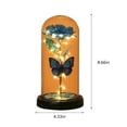 Dengmore Valentine's Day Colorful Rose Luminous Flower with Glass Cover ...
