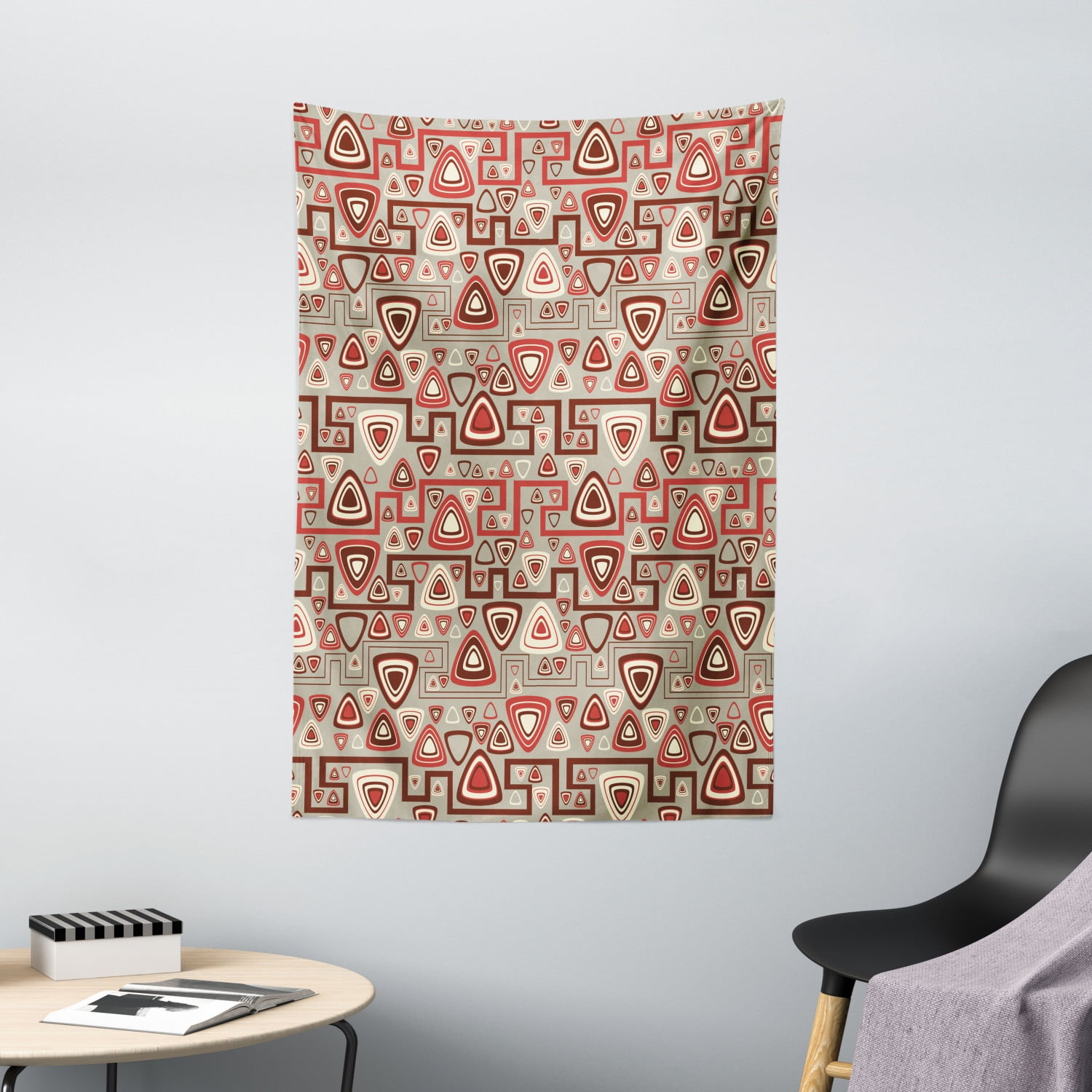 Abstract Tapestry, Graphic Abstract Geometric Maze Like Design with ...