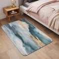 Abstract Cloud Effect Front Door Mat Indoor Entrance, Golden Green ...
