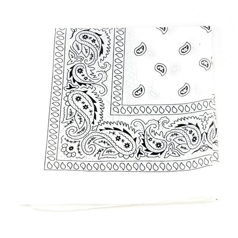 White Bandana Print