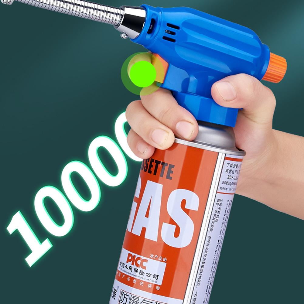 Lanzallamas de llama de gas portátil de 1300 grados con manguera ajustable azul Sywqhk Para ...