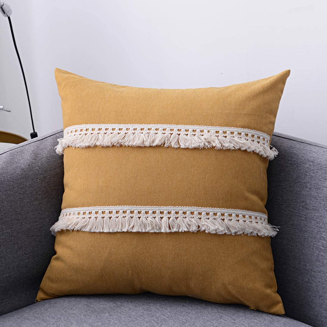 Click here for Namzi Farmhouse Cotton Linen Throw Pillow Covers W... prices