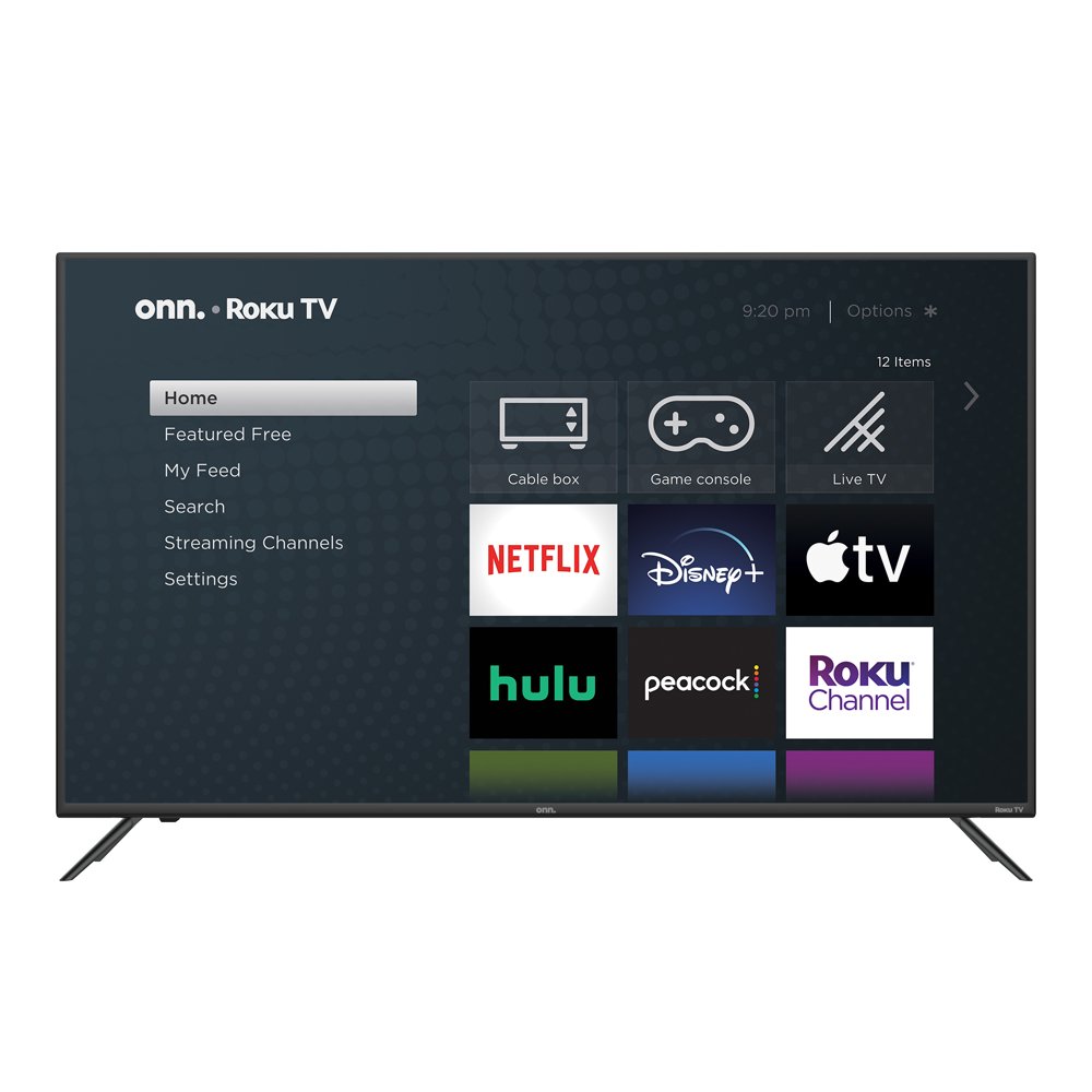 onn. 55” Class 4K UHD (2160P) LED Roku Smart TV HDR (100012586 ...