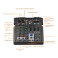 4 Channels Mixer B4 Sound Table Professional DJ Mixing Console Built in ...