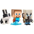 Minecraft Figures 3-Pack Steve, Vindicator, & Toast Collectible Mob ...