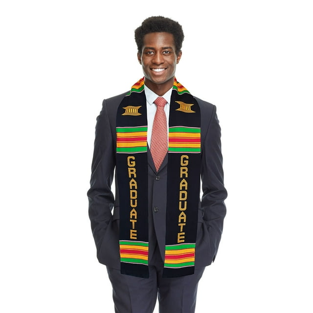 GRADUATE Kente Cloth Graduation Stole / Sash - Walmart.com