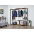 TRINITY 45x20x72 Modular Bamboo Closet Organizer, 2-Piece Set - Bronze ...