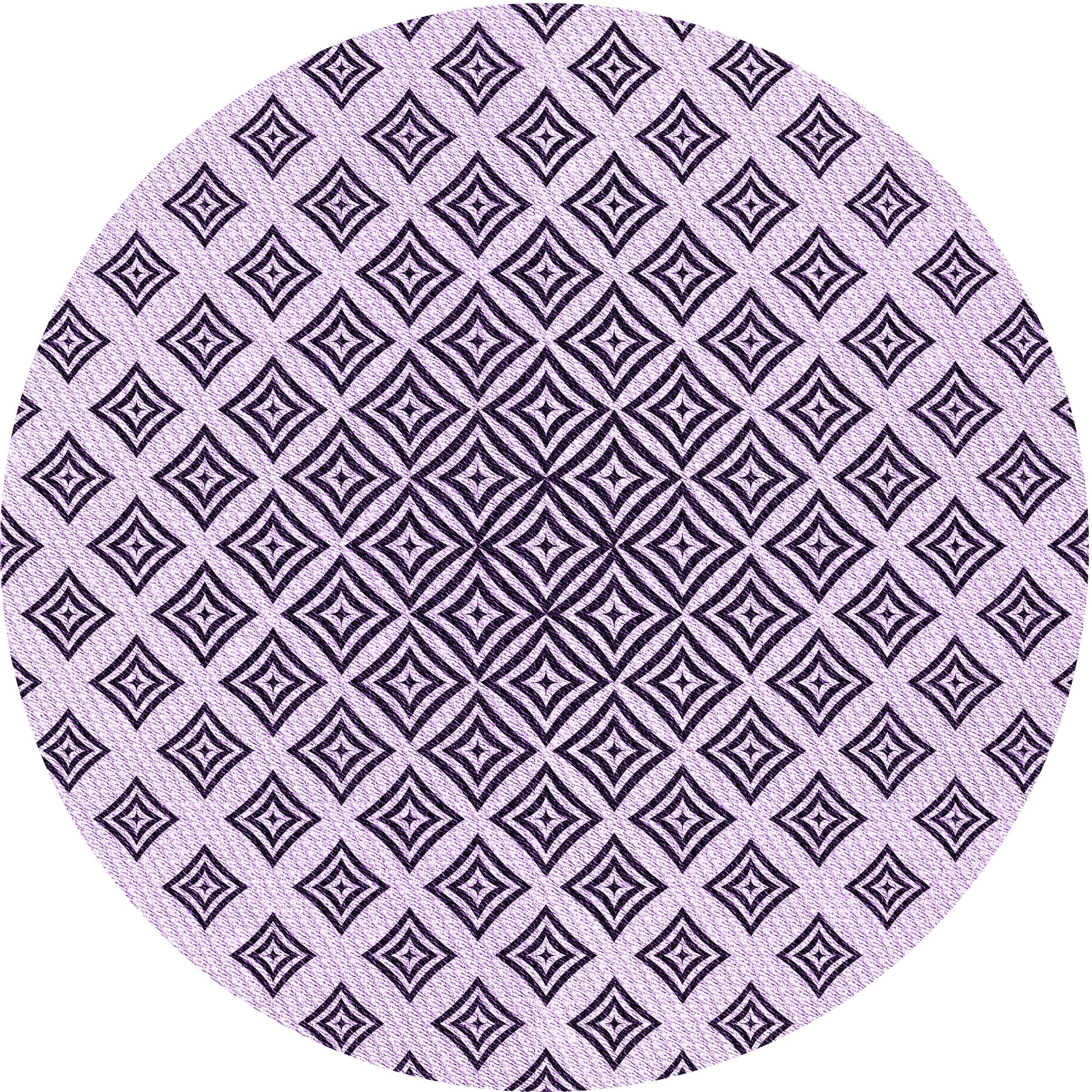 Ahgly Company Machine Washable Indoor Round Transitional Rebecca Purple ...