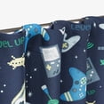 Mainstays Kids Navy Blue Printed Glow in the Dark Blackout Rod Pocket ...