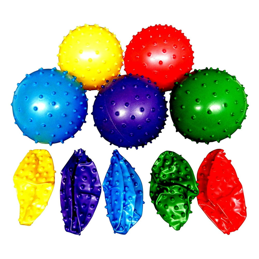 Knobby Balls - Party Knobby Bounce Balls Spike Balls- 10 Pack 5 ...
