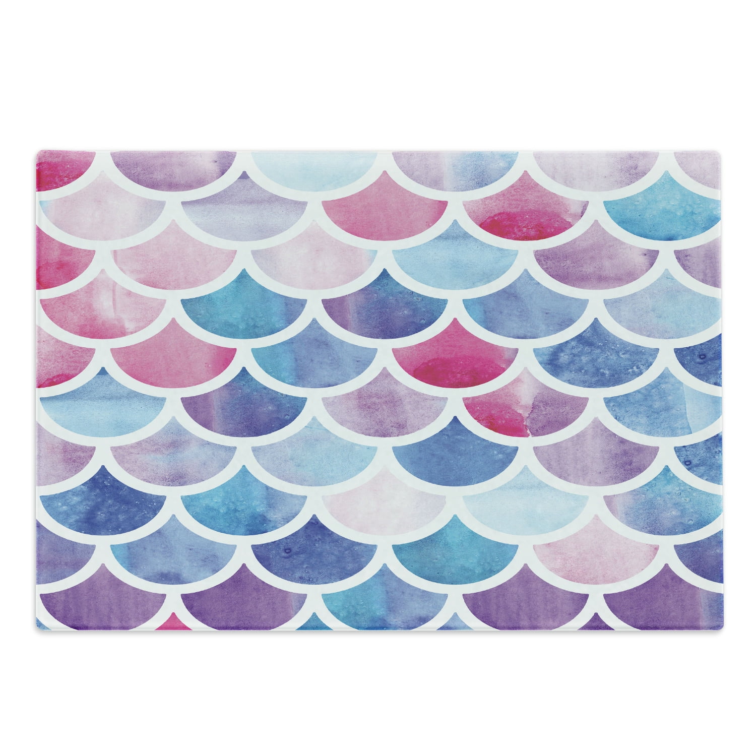 Fish Scale Cutting Board, Circles Pastel Watercolors Mermaid Pattern ...