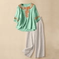 2 Piece Sets for Women Women's Linen 2 Piece Set Loose Fit Linen ...