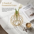 Agiufgs Geometric Metal Vase, Removable Clear Acrylic Inner Tube for ...
