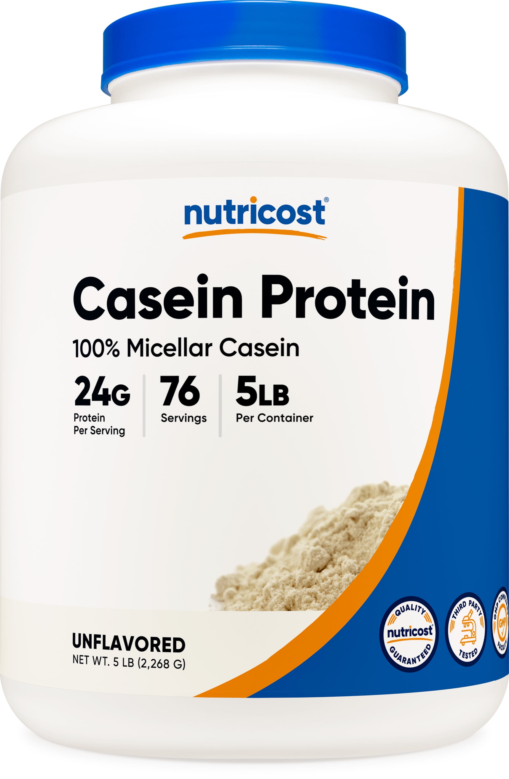Nutricost Casein Protein Powder 5lb (Unflavored) - Micellar Casein ...