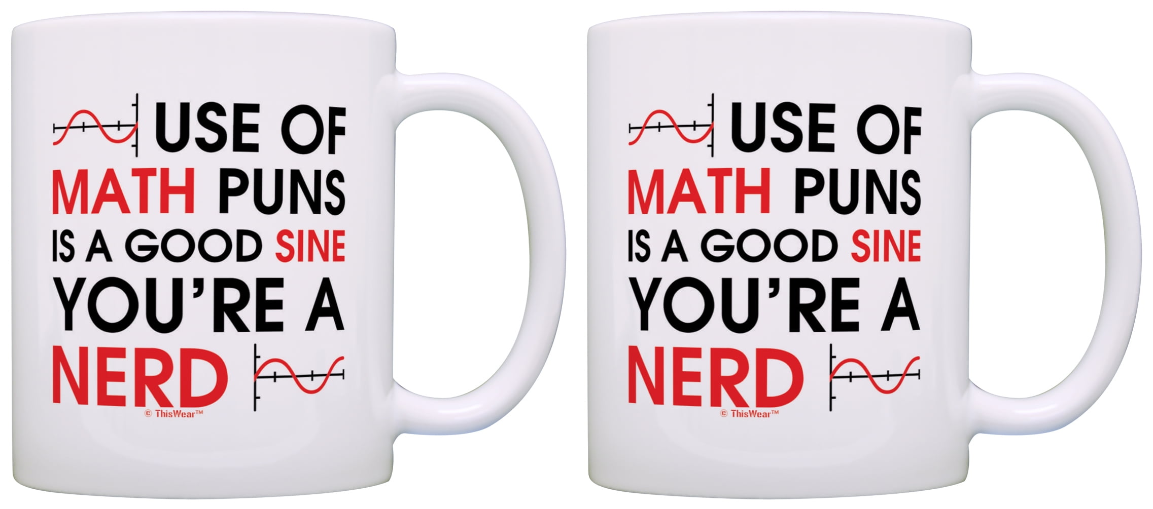 ThisWear Funny Math Teacher Gifts Use of Math Puns is Sine You're Nerd ...