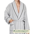 PAVILIA Premium Men's Fleece Bathrobe, Full Length, Shawl Collar ...